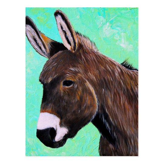 Donkey Painting Postcard | Zazzle.com