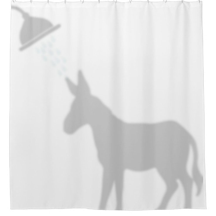 Donkey Shadow Silhouette Shadow Buddies Shower Shower Curtain | Zazzle