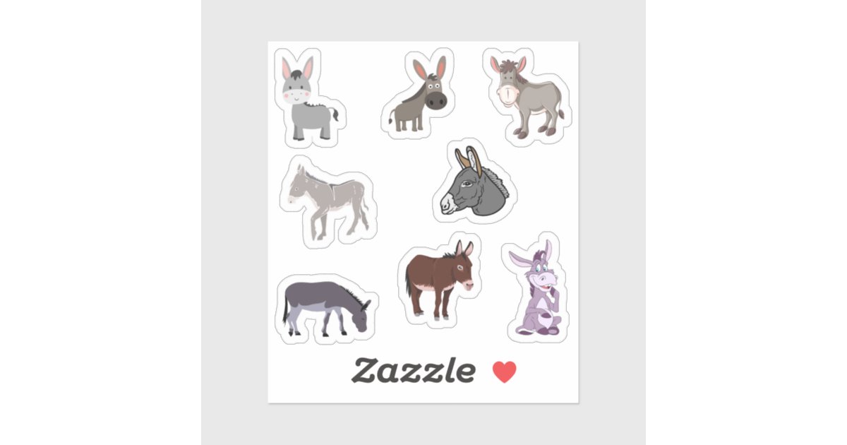 Donkey Stickers | Zazzle