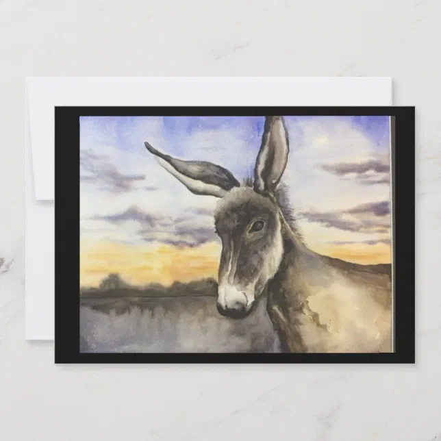 donkey thank you card | Zazzle