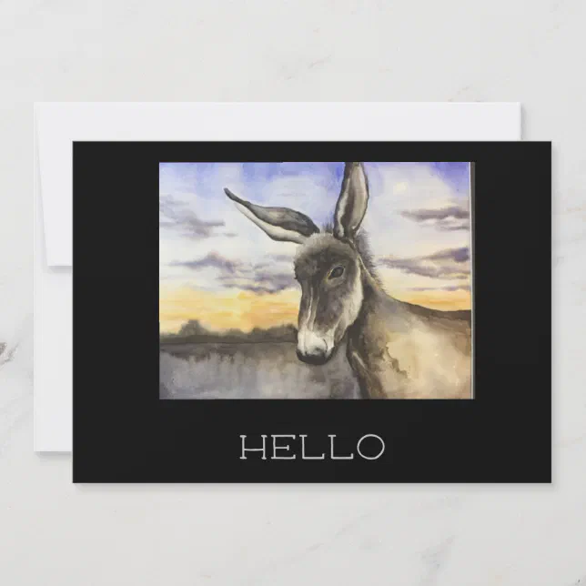 Donkey Thank You Card | Zazzle