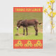 Donkey Thanks For Lunch Thank You Card | Zazzle