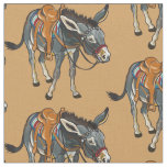 donkey with saddle fabric | Zazzle