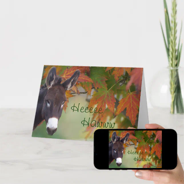 Donnie Donkey hee-haw birthday- customize Card | Zazzle