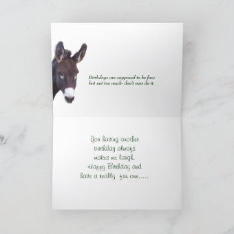 Donnie Donkey hee-haw birthday- customize Card | Zazzle