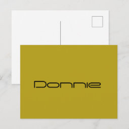 Donnie,Orphan Black chracter,geometric font Postcard | Zazzle