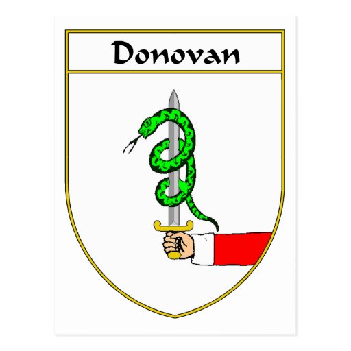 Donovan Coat of Arms/Family Crest Postcard | Zazzle
