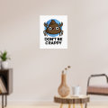 Don't Be Crappy Funny Crab Poop Pun Poster | Zazzle