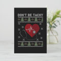 Dont Be Tachy Doctor Ugly Christmas Sweater Gift Invitation | Zazzle