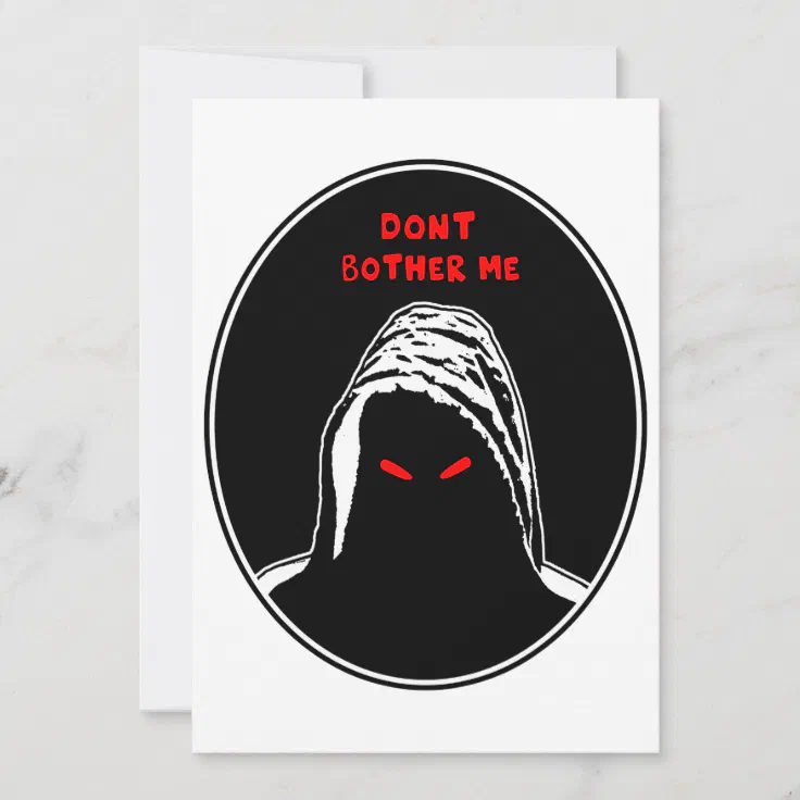 Dont bother me concept illustration note card | Zazzle
