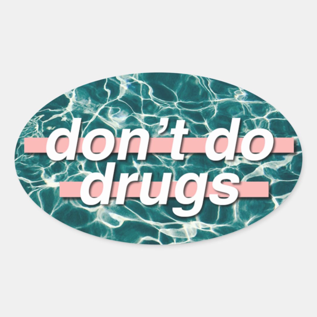 Don't Do Drugs Pop Art Oval Sticker | Zazzle