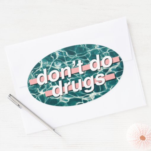 Don't Do Drugs Pop Art Oval Sticker | Zazzle