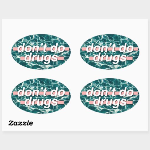 Don't Do Drugs Pop Art Oval Sticker | Zazzle
