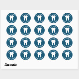 Don't Forget To Brush and Floss Classic Round Sticker | Zazzle