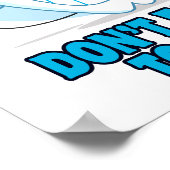 don't forget to floss flossing cartoon tooth poster | Zazzle