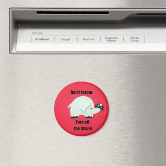 Don't forget: Turn off the stove! Magnet | Zazzle