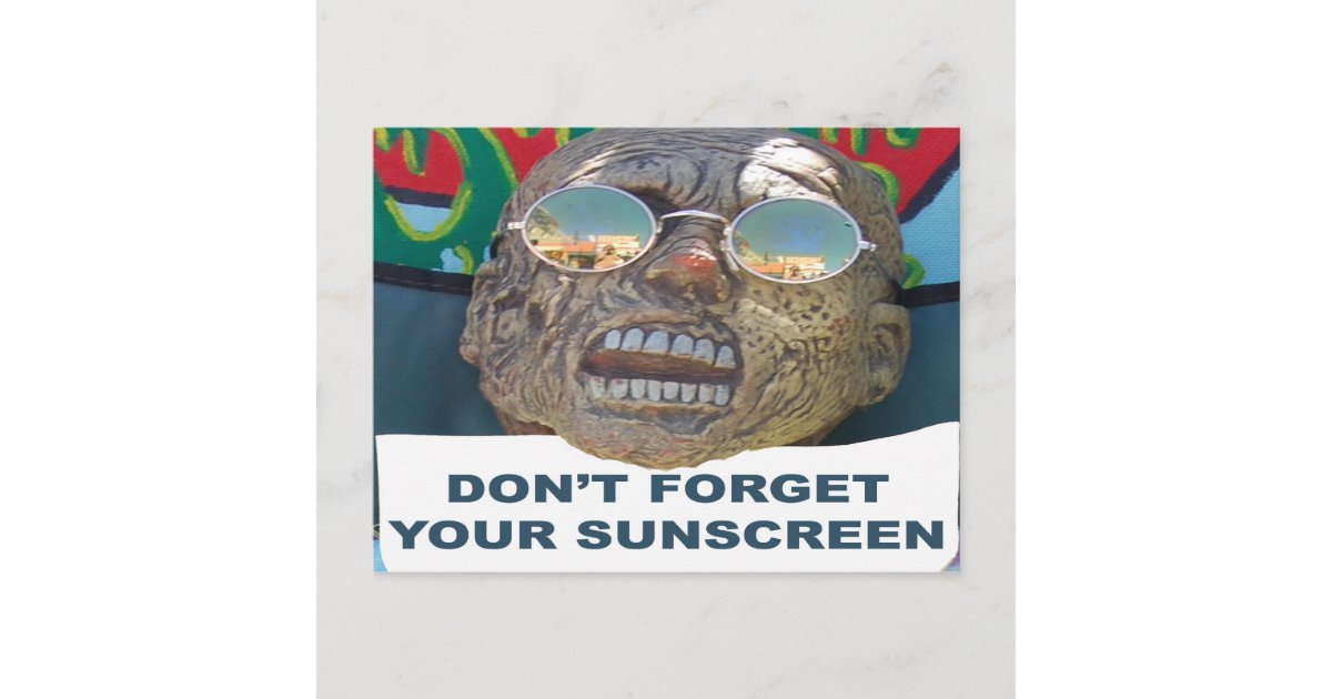 Don't Forget Your Sunscreen Postcard | Zazzle