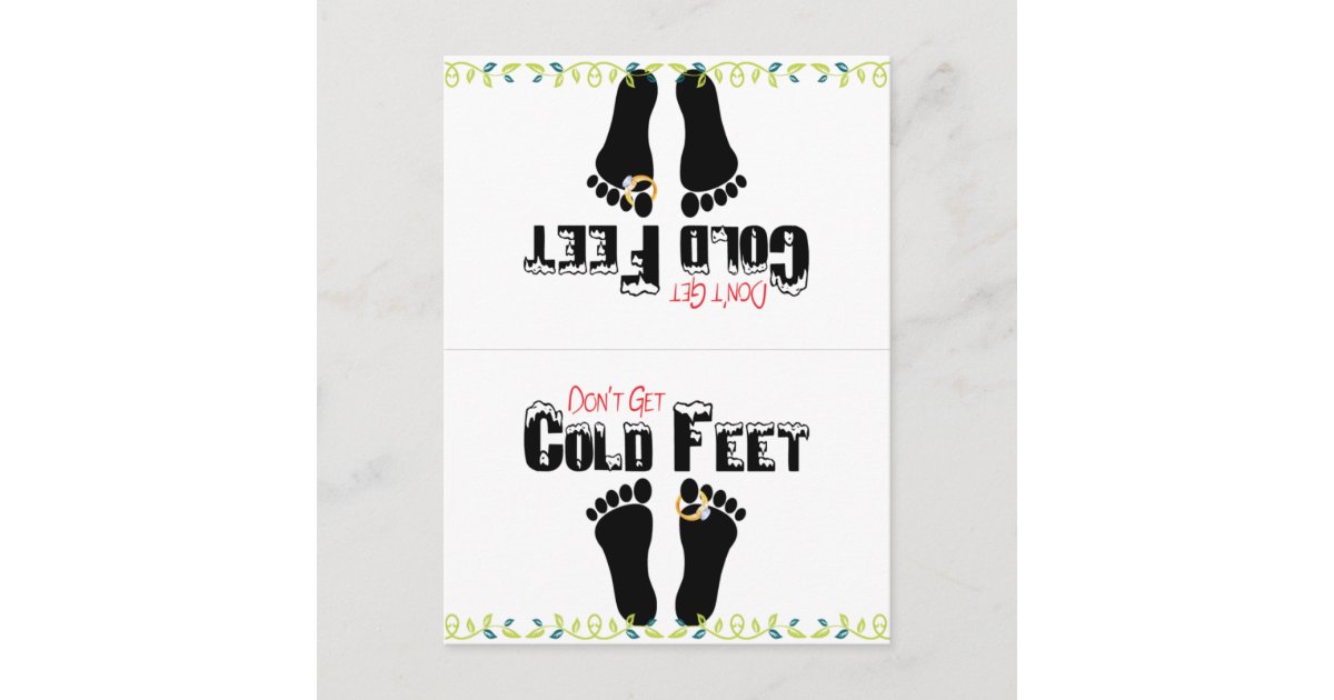 Don't Get Cold Feet Funny Socks Postcard | Zazzle