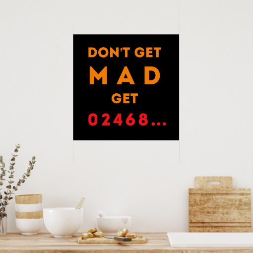 Don't get Mad, get Even Poster | Zazzle