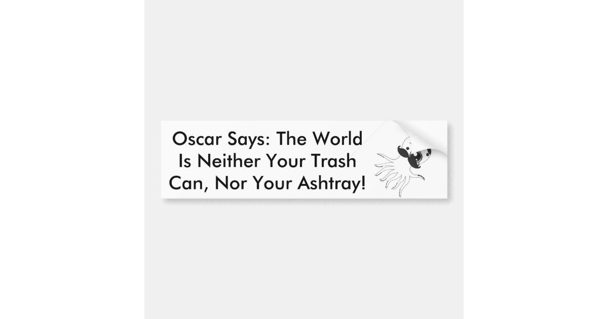 Don't Litter Bumper Sticker | Zazzle