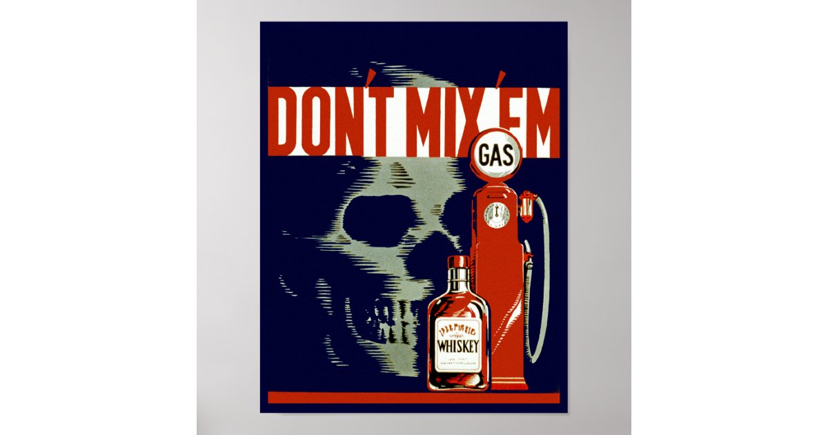 Don't Mix Em Poster | Zazzle