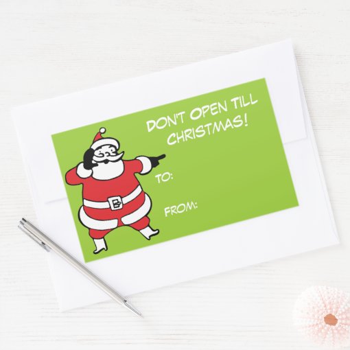 Don't Open Till Christmas Stickers | Zazzle