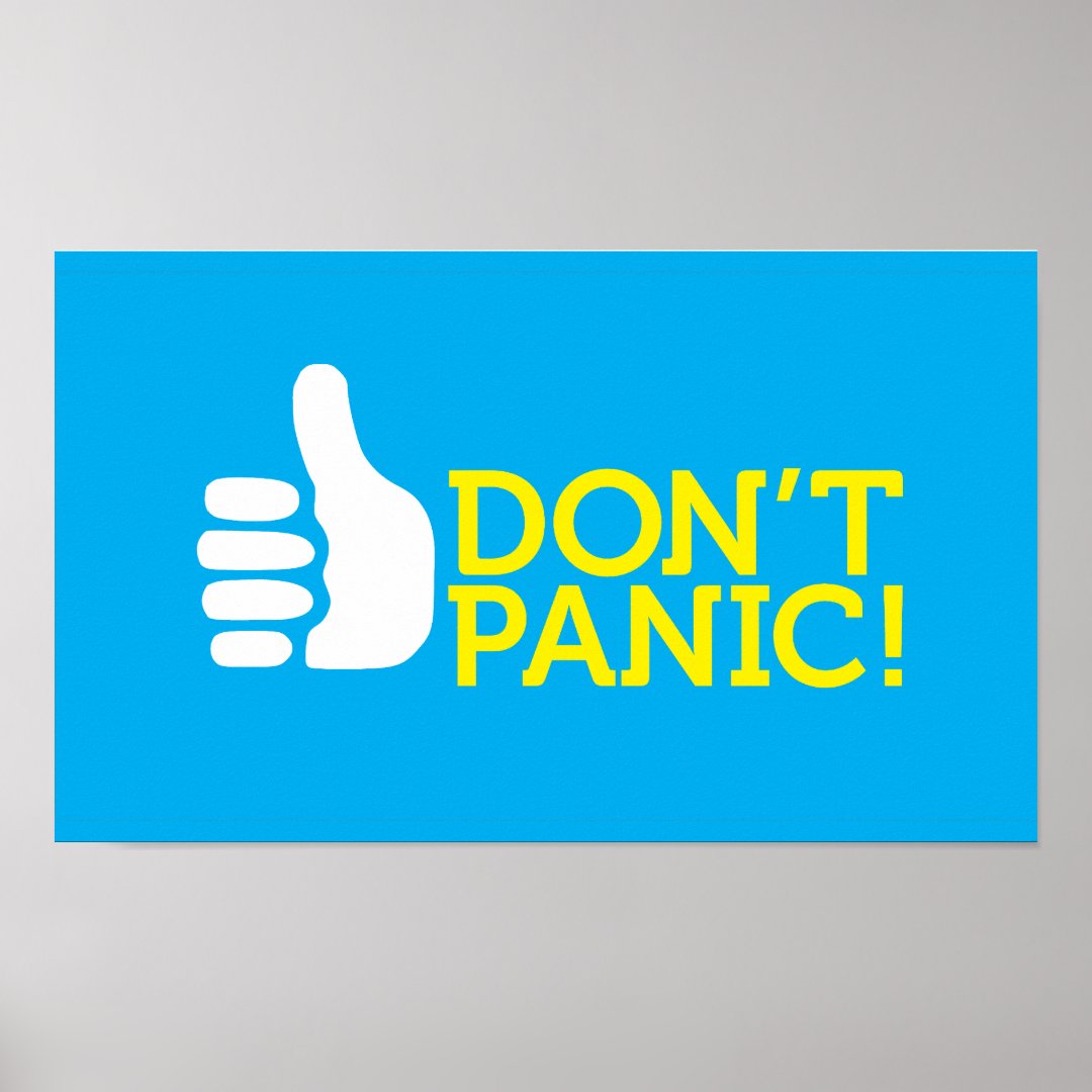 don't panic poster | Zazzle