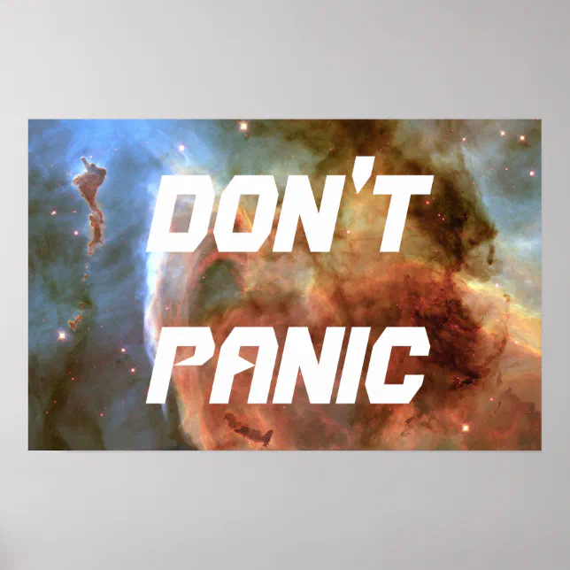DON'T PANIC POSTER | Zazzle