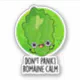 Don't Panic Romaine Calm Funny Veggie Pun Sticker | Zazzle
