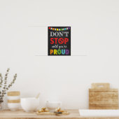 Don't Stop Until You're Proud Growth Mindset Poster | Zazzle