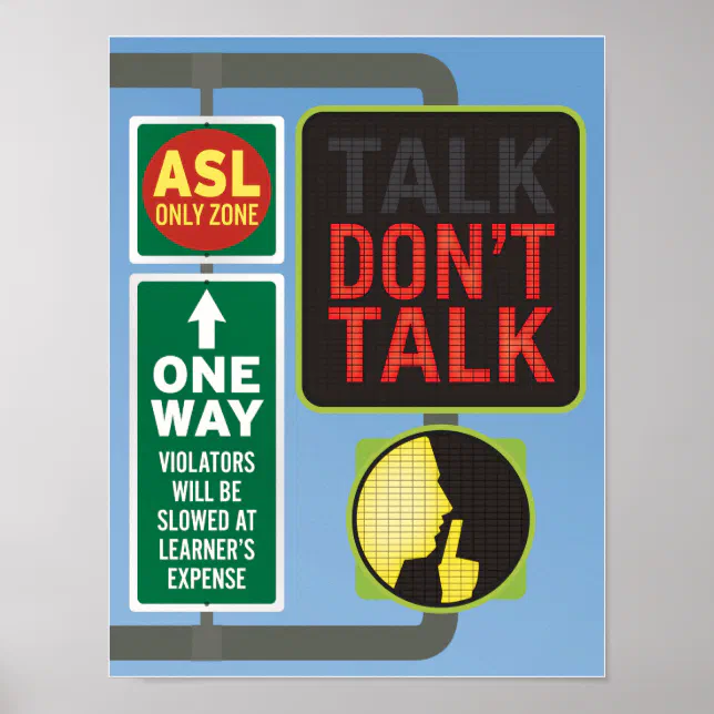 DON'T TALK. Street sign. Poster | Zazzle