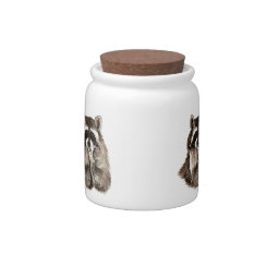 Don't Touch the Candy, Cute Raccoon, Animal Candy Jar | Zazzle