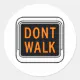 Don't Walk Street Sign Classic Round Sticker | Zazzle