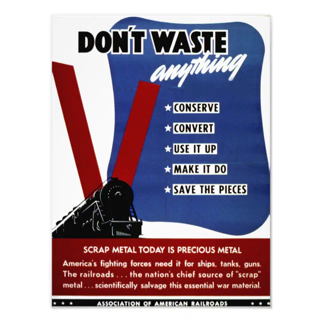 Don't Waste Scrap Metal Kodak Photo Print | Zazzle