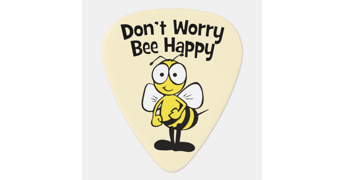 Don't Worry Be Happy Bee | Bumble Bee Guitar Pick | Zazzle