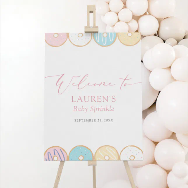 Donut Baby Sprinkle Welcome Sign | Zazzle