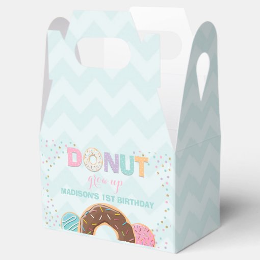 Donut Birthday Party Favor Box Donut Grow Up Party | Zazzle