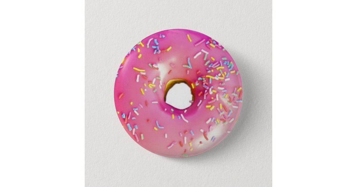Donut button | Zazzle