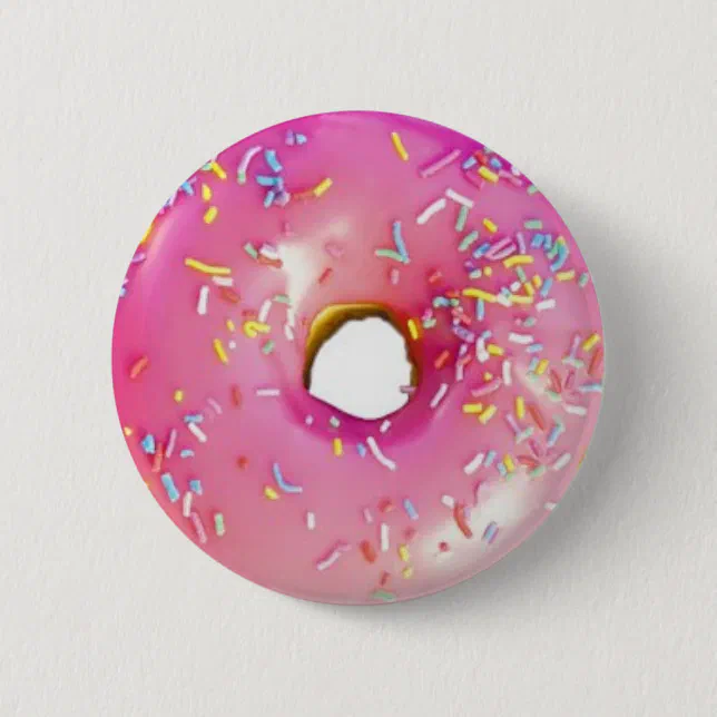 Donut button | Zazzle
