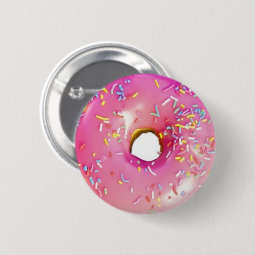 Donut button | Zazzle