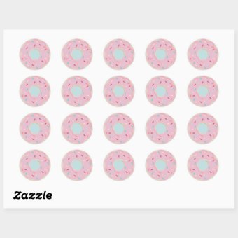 DONUT celebration THANK YOU stickers | Zazzle