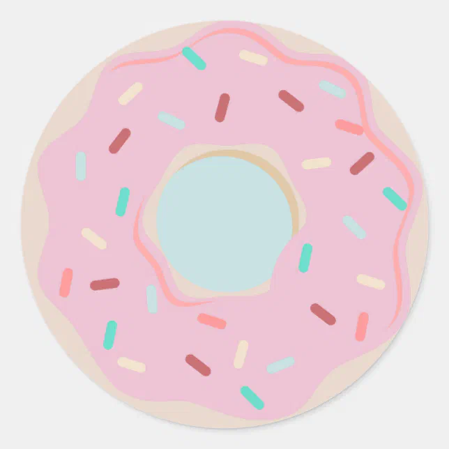 DONUT celebration THANK YOU stickers | Zazzle