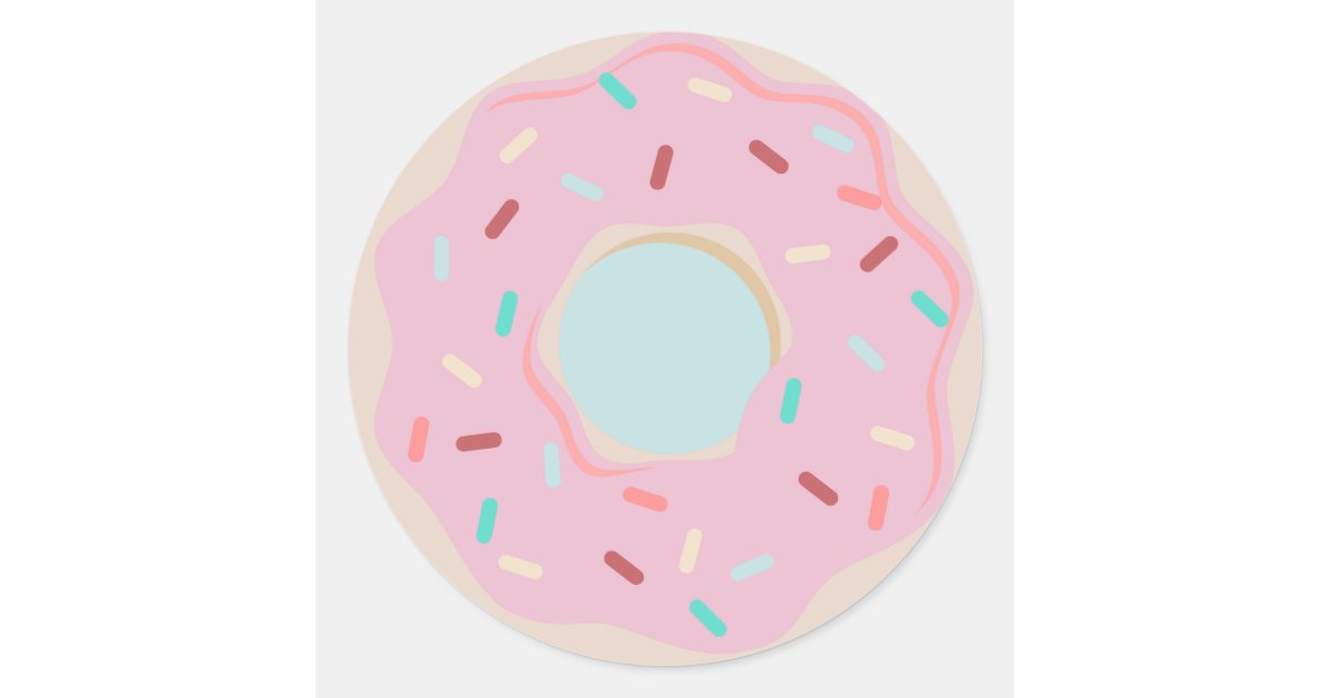 DONUT celebration THANK YOU stickers | Zazzle.com