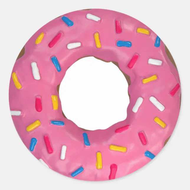 Donut Classic Round Sticker | Zazzle