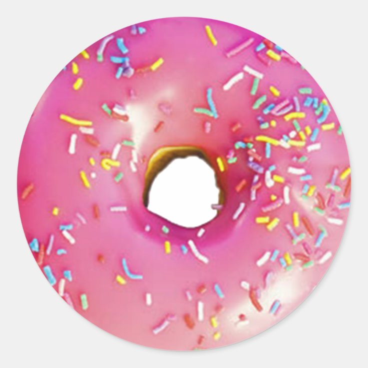Donut Classic Round Sticker | Zazzle