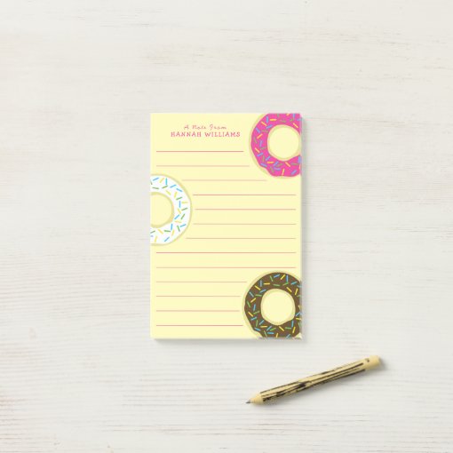 Donut Cute Kid's Doughnuts Post-it Notes | Zazzle