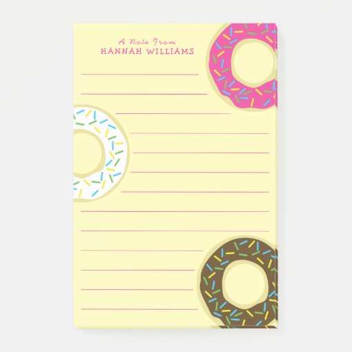 Donut Cute Kid's Doughnuts Post-it Notes | Zazzle