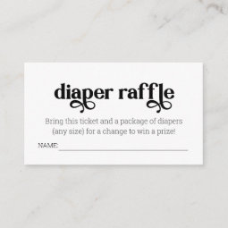 Donut Diaper Raffle Ticket Enclosure Card | Zazzle