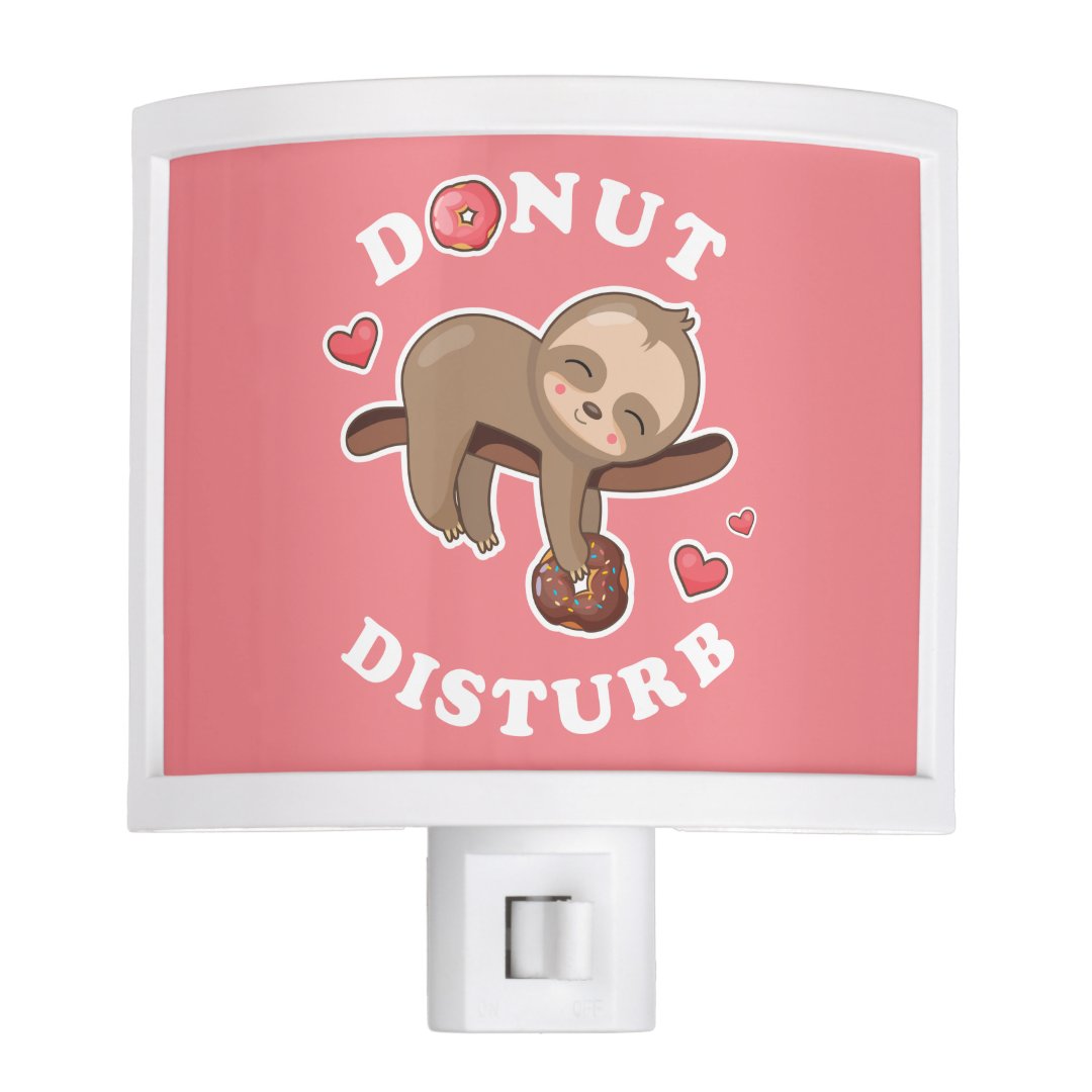Donut Disturb Sloth Night Light | Zazzle