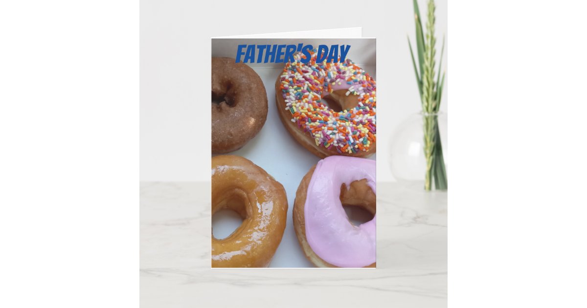 Donut Father's Day fun Card | Zazzle